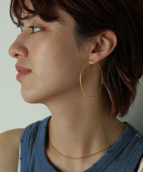 ORLEAN ピアス 金属アレルギー対応 大ぶりフープピアス 両耳用 サージカルステンレス レディース : ZOZOTOWN Yahoo!店 - 通販 - Yahoo!ショッピング