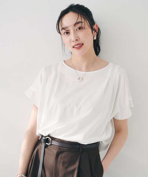UNTITLED tシャツ 「洗える」タック入りフレンチスリーブプルオーバー レディース : ZOZOTOWN Yahoo!店 - 通販 - Yahoo!ショッピング