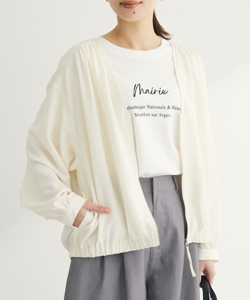 Green Parks 「Green Parks」 「chocol raffine robe」ジップアップブルゾン FREE ホワイト ...