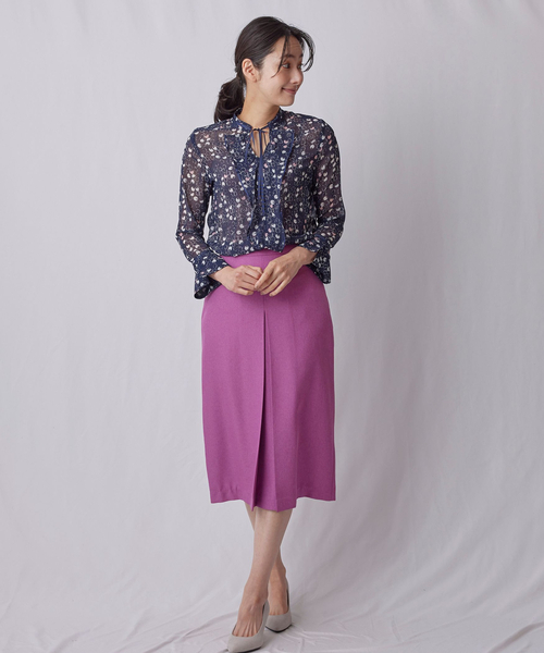 NARACAMICIE（ナラカミーチェ） スカート ボックスプリーツセミタイト