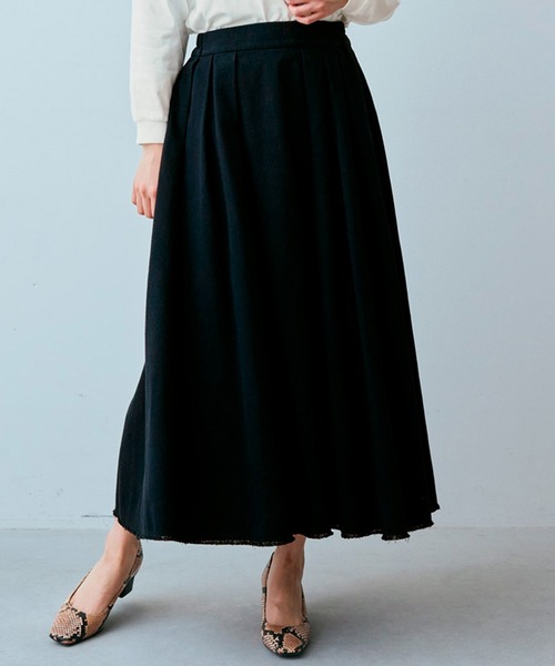 IEDIT スカート IEDIT チノ素材でこなれ感 ウエストタック華やかフレアースカート : ZOZOTOWN Yahoo!店 - 通販 - Yahoo!ショッピング