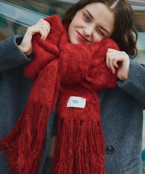 Mili affinity 「Mili affinity」 マフラー FREE レッド レディース : ZOZOTOWN Yahoo!店 - 通販 - Yahoo!ショッピング