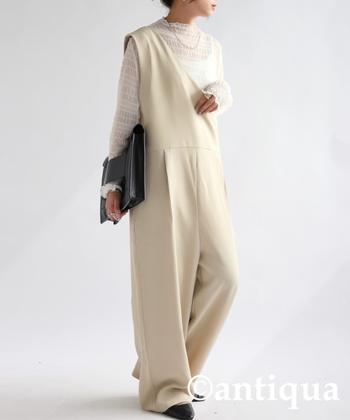 antiqua 「antiqua」 「patterntorso」オーバーオール R ホワイト系その他 レディース : ZOZOTOWN Yahoo!店 - 通販 - Yahoo!ショッピング