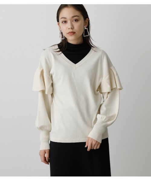 ニット 2WAY RUFFLE KNIT TOPS/2ウェイラッフルニットトップス :59839993:ZOZOTOWN Yahoo!店 - 通販 - Yahoo!ショッピング