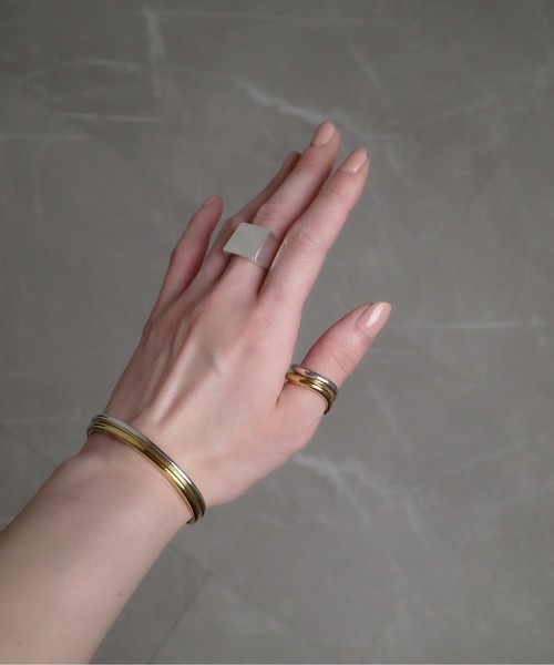 ISOLATION 指輪 リング 「ISOLATION / アイソレーション」Silver925 Smooth Curve Ring (K18gp) シルバー925 : ZOZOTOWN ...