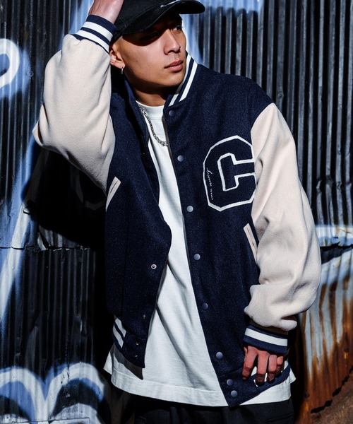 Rocky Monroe 「Rocky Monroe」 「Beno」スタジャン L ネイビー メンズ : ZOZOTOWN Yahoo!店 - 通販 - Yahoo!ショッピング