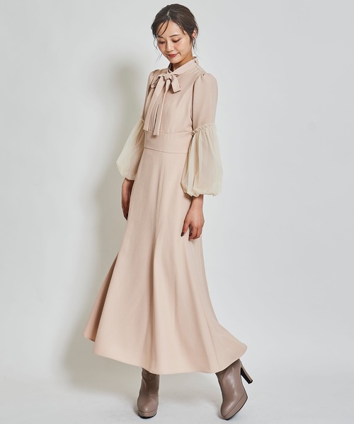 31 Sons de mode 「31 mode」 長袖ワンピース 38 ベージュ レディース : ZOZOTOWN Yahoo!店 - 通販 - Yahoo!ショッピング