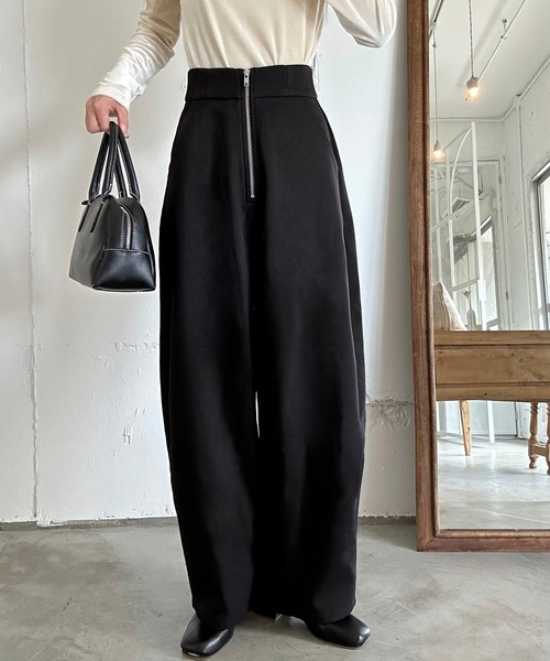 Yahoo!オークション - 「LAUIR」 スラックス MEDIUM ブラック レディー...