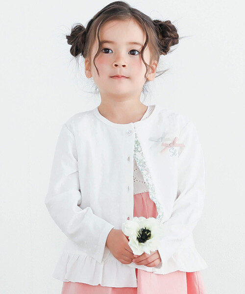 カーディガン 「UVカット」ドット模様リボン付きカーディガン(80~140cm) キッズ : 81881999 : ZOZOTOWN Yahoo!店 - 通販 - Yahoo!ショッピング